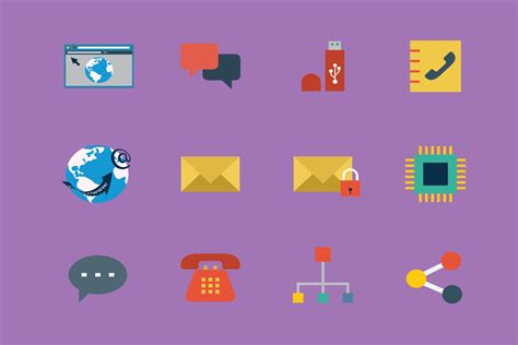 Set Of Internet Icon Flat Icon Design 17120408 Vector Art At Vecteezy