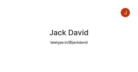 Jack David — Teletype