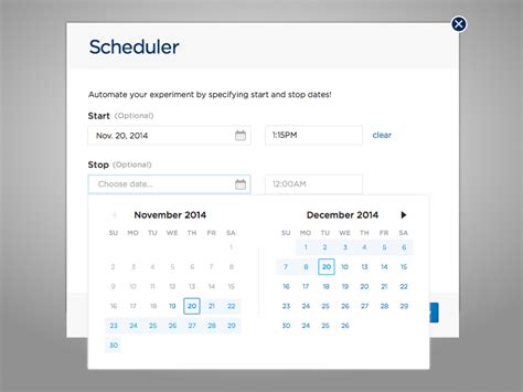 Scheduler Datepicked 2 By Katie Rinkevich For Optimizely On Dribbble