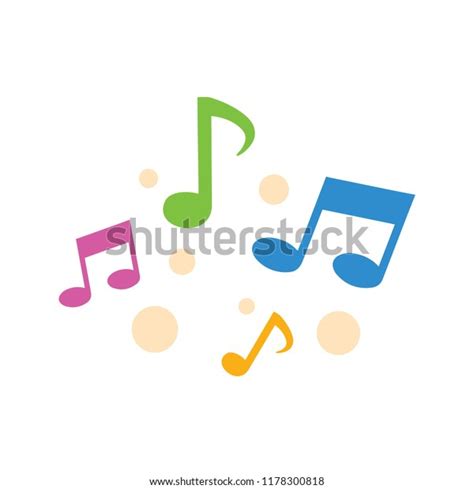 벡터 음악 메모 기호 멜로디 스톡 벡터로열티 프리 1178300818