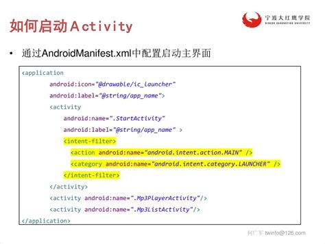 Android开发入门 Activity的一生 主讲：何广军 Ppt Download
