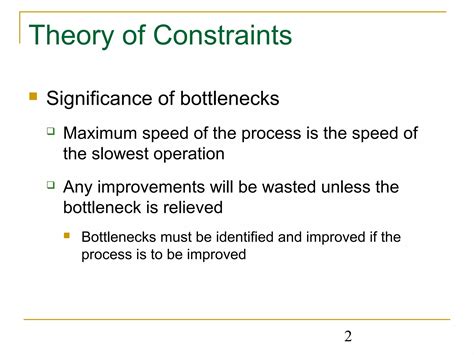 Theory Of Constraints PPT Logistics Business