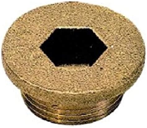 Cylindrical Male Plug In Raw Brass With Mounted Seal And Hexagon Socket M12 1 25 Senga