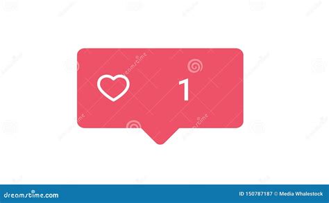 Social Media Red Icons With Increasing Number Of Likes Reposts And