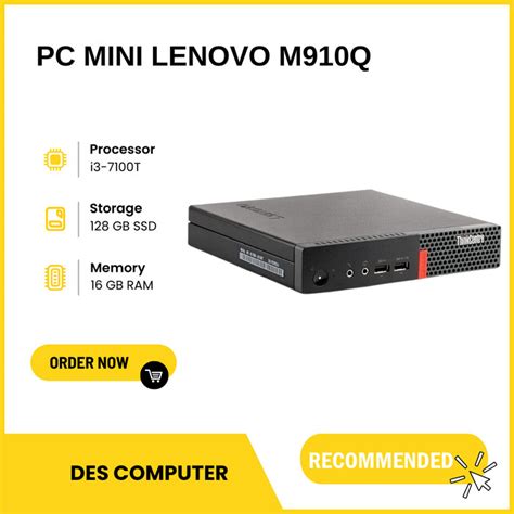 Jual Pc Mini Lenovo M Q Core I Generasi Ram Gb Ssd Gb Murah Jakarta Pusat Des
