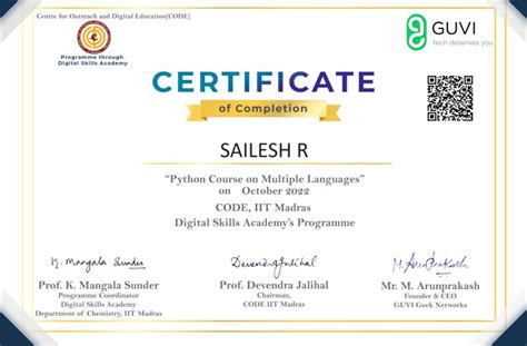 sailesh r on linkedin successfully completed python certification from