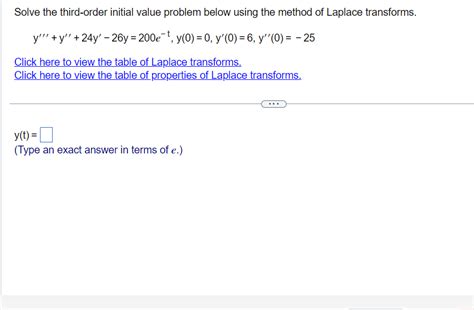 solved solve the third order initial value problem below