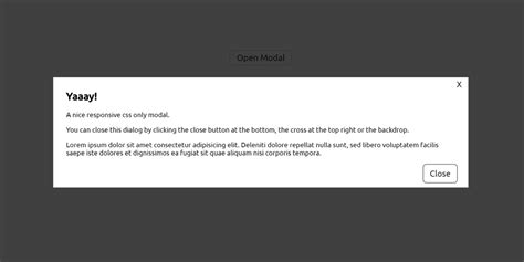 Building Css Only Interactive Components From Scratch Part I Modal Window Dev Community