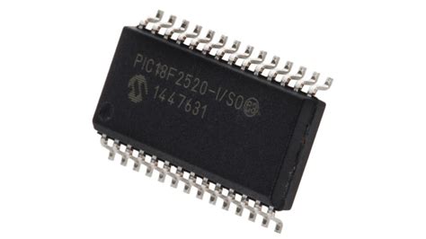 pic18f2520 i so microchip 8bit pic pic18f microcontroller 40mhz 32 kb 256 b flash 28 pin