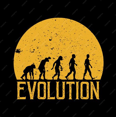 Premium Vector Human Evolution Vector Walking Full Moon Background