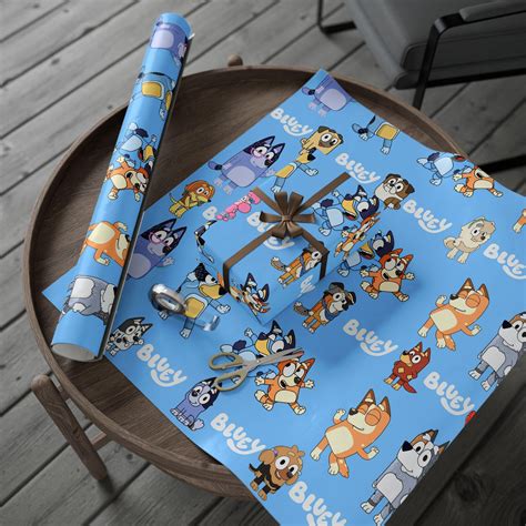 Bluey T Wrap Bluey Birthday Bluey Wrapping Paper Bluey Etsy Canada