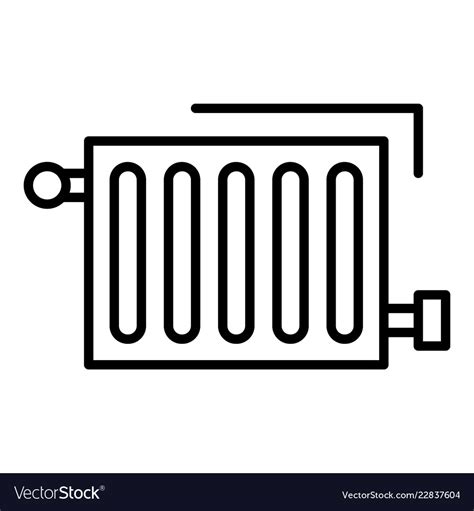 Warm Radiator Icon Outline Style Royalty Free Vector Image