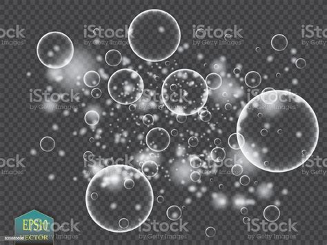 투명 한 배경 벡터 일러스트 레이 션에 설정 하는 반사와 화이트 워터 거품 3차원 형태에 대한 스톡 벡터 아트 및 기타 이미지 3차원 형태 개념 개체 그룹 Istock