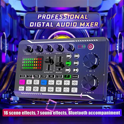 【sshinc】f998 Noise Cancelling Sound Card 16 Sound Effects Noise