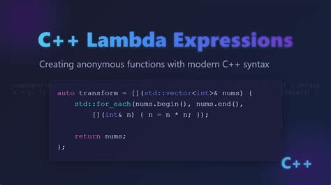 C Lambda Expressions Anonymous Functions Explained For Beginners Youtube