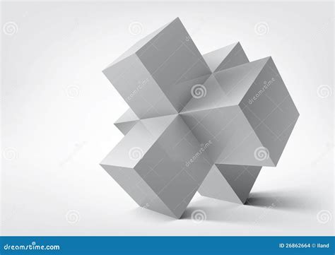 Abstract Geometric Shapes From Cubes Stock Vector Illustration Of