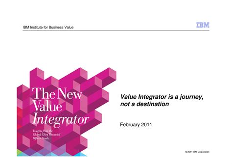 Ibm Journey To A Value Integrator Pdf