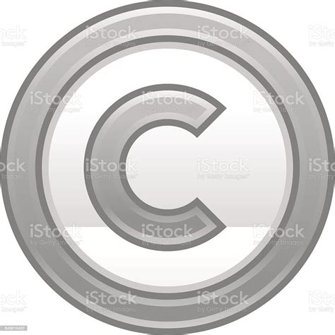 Gray Copyright Symbol Sign Matte Icon Stock Illustration Download Image Now Author