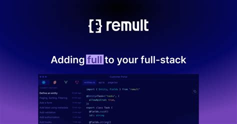 Remult Fullstack Type Safe Crud And Realtime