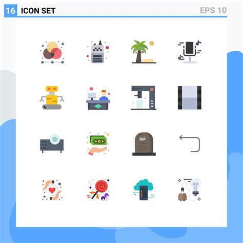 16 Flat Color Concept For Websites Mobile And Apps Exoskeleton Music Wireless Microphone Summer