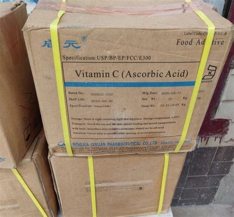 Ascorbic Acid Vitamin C Packaging Type Box Packaging Size 25 Kg At
