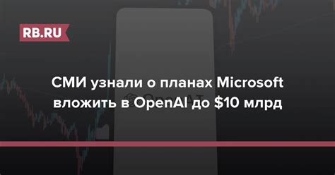 СМИ узнали о планах Microsoft вложить в Openai до 10 млрд Rb Ru
