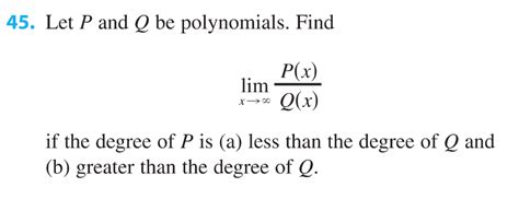 Solved Let P And Q Be Polynomials Find Limx Rightarrow