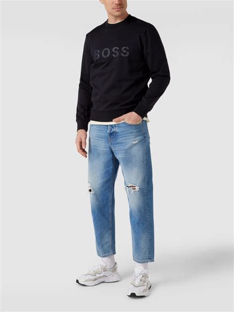 Boss Sweatshirt Met Labelprint Model Stadler In Wit Online Kopen Pandc