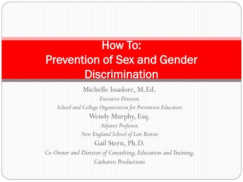Ppt How To Prevention Of Sex And Gender Discrimination Powerpoint Presentation Id2869776