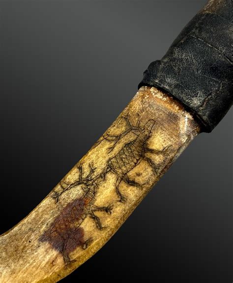 Proantic Hunting Knife And Its Sheath Norway Sweden Finland Or Ru
