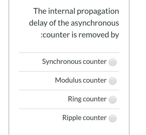 Solved The Internal Propagation Delay Of The Asynchronous
