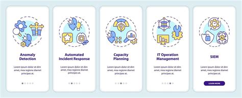 2d Icons Representing Ai Ops Mobile App Screen Set Walkthrough 5 Steps