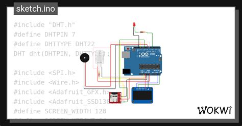 Dhtandandoledandandbuzzer Wokwi Esp32 Stm32 Arduino Simulator