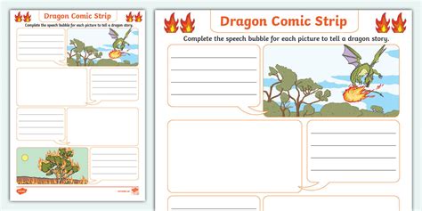 Finish The Dragon Comic Strip Twinkl Templates Twinkl