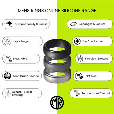 Navy 8mm Deep Groove Mens Silicone Ring Mens Rings Online