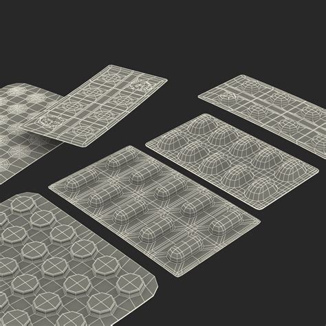 알약 물집 팩 컬렉션 3d 모델 49 3ds C4d Ma Obj Max Free3d
