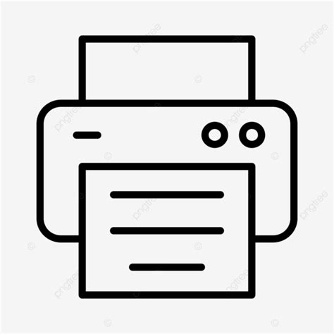 프린터 라인 아이콘 벡터 팩스 종이 인쇄 Png 일러스트 및 벡터 에 대한 무료 다운로드 Pngtree