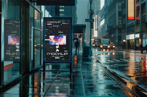 미래 지향적인 광고 화면 도시 Psd 개 이상의 고품질 무료 Psd 템플릿 다운로드 가능