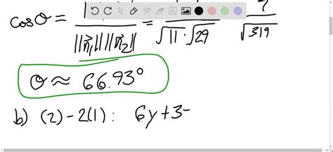 SOLVED Finding The Line Of Intersection Of Two Planes In Exercises A Find The Angle