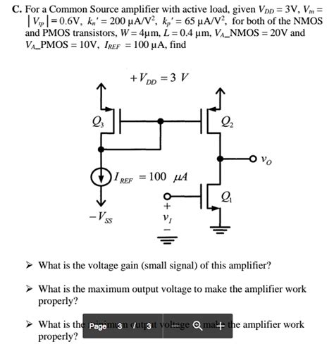 common source amplifier analysis