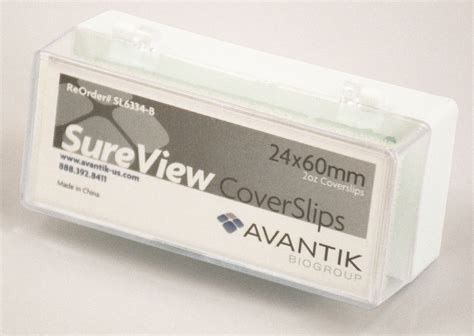 Sureview Microscope Coverslips Avantik Cover Glasses