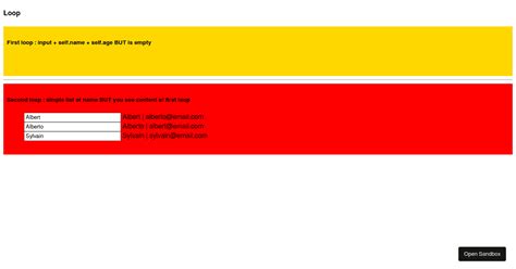 Loop Error Codesandbox