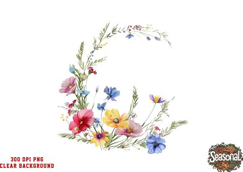 Wildflower Watercolor Clipart Graphic By Seasonal · Creative Fabrica