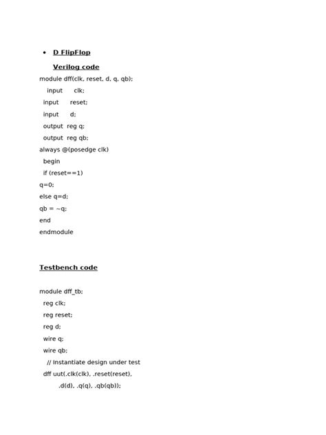 Vlsi Lab Programs Pdf