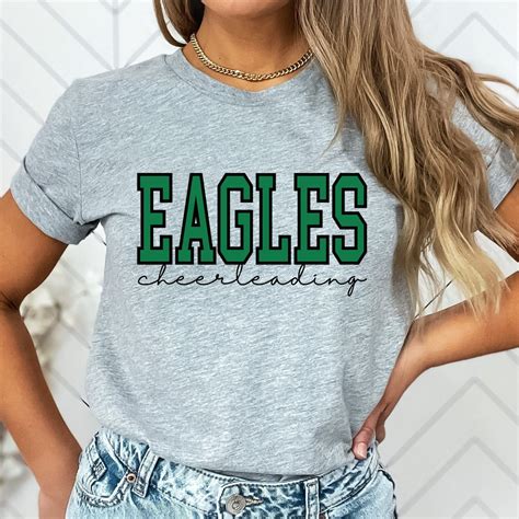 Custom Cheerleading Tee Cheerleading Shirt Team Mascot Cheer Coach School Spirit T For