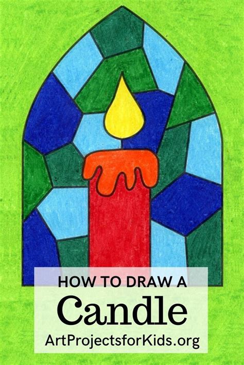 Easy How To Draw A Candle Tutorial And Candle Coloring Page Colorful Candles Candle Art