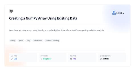 Numpy Biblioteca Python Criação De Array Aprenda Numpy Labex
