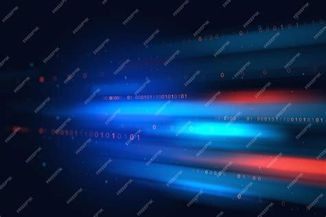 Premium Photo Creative Blue Backdrop With Binary Code Technology And