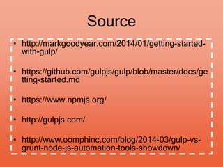 Introduction To Gulp PPTX Web Development Internet