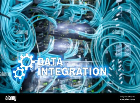 Data Integration Information Technology Concept On Server Room
